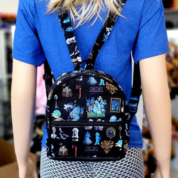 Hand Crafted | Bags | Disney Haunted Mansion Black Mini Backpack | Poshmark